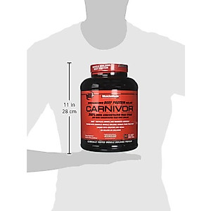 MuscleMeds, Carnivor Beef Protein Isolate Powder 56 Servings, Chocolate, 72 Ounce,4.19 Pound (Pack of 1),002542
