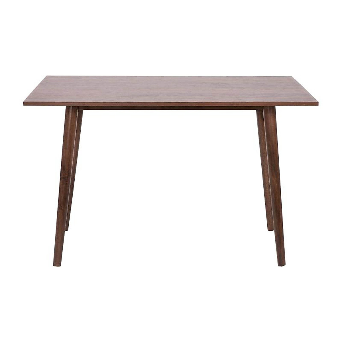 Flash Furniture Hatfield Mid-Century Modern Dining Table - Dark Walnut Engineered Wood Kitchen Table - 47 Inches - Tapered Wood Legs - Seats up to 4 Adults