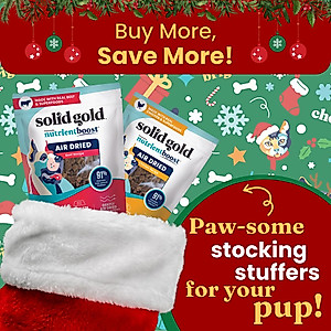 Solid Gold Air Dried Dog Food Toppers for Picky Eaters - Healthy Dog Treats Made with Real Chicken to Serve as Meal Topper or Dog Treat - Supports Muscle Growth, Immunity, and Healthy Digestion - 1 LB