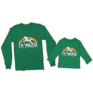 Haase Unlimited I'm Magical St. Patrick's Day Long Sleeve Kid's T-Shirt (4T, Kelly Green)