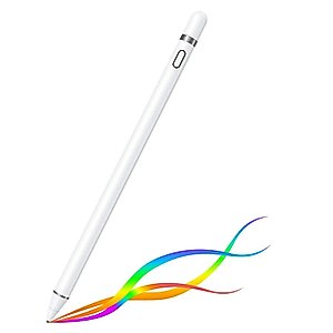 Stylus Pens for Touch Screens,Active Stylus Compatible with Apple,Magnetism Cover Cap, Universal for iPhone/iPad Pro/Mini/Air/Android and Other Touch Screens (White)