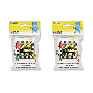 Arcane Tinmen Mini Board Game Card Sleeves – 41mm x 63mm – Bundle of 2 – 200 Sleeves Total