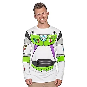 Mad Engine Buzz Lightyear White Long Sleeve T-Shirt for Men’s & Women’s