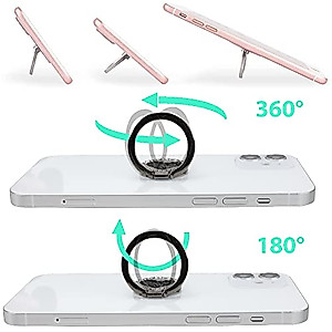 Bonoma Cute Love Heart Phone Ring Holder,4 Pack Ring Stand for Cell Phone Universal Finger Ring Stand Grip Kickstand Ring,360° Rotation Universal Stylish Stand Compatible with All Smartphones