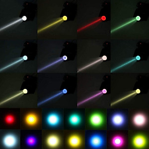 Samger 2 Pack 230W 7R Moving Head Light 8 Prism Full Motion Stage Light 14 Colors 17 GOBO Patterns Two-Way Rotation Supporting DMX512 Moving Head Spotlight DJ Light for Wedding Disco Club Music Party