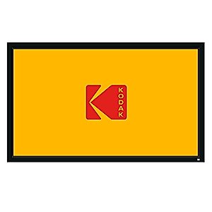 KODAK Projector Screen | 120” Fixed Frame Home Projection Screen with Black Velvet Frame, Durable PVC & Wall Mount Kit | 160° View Angle, 16:9, 1.1, Full HD 4K 8K & Active 3D Ready for Movies & Gaming