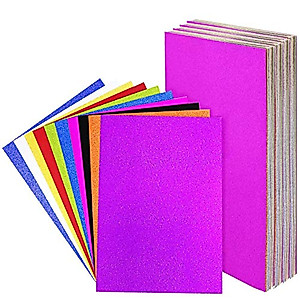 UPlama 40PCS Ultra Glitter Cardstock Heavy Paper 250gsm A4 Size Creative Handmade Decorative Card For DIY Gift Box Wrapping Birthday Party Decor Scrapbook,10 Colors 250gms