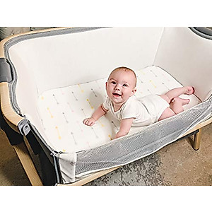 Bassinet Bed Sheets – Premium Bassinet Fitted Sheets for Halo, Mika Micky, Maxi COSI & Others - 4 Pack – 100% Jersey Knit - Bassinet Bedding for Standard Size Oval or Halo Bassinet Pads for Girls