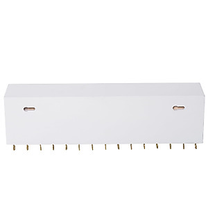 SANY DAYO HOME Wall Mount Jewelry Organizer Real Wood Jewelry Display Storage Shelf with 15 Necklace Hooks, Earring Bracelet Rod, Stud Cork Board, White