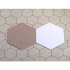 Value Pack of 30 - Blank 2.5" Hexagon Hex Board Game Chits Tiles Counters Markers DIY D&D