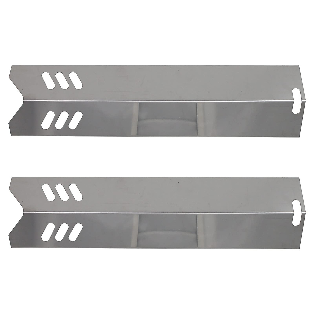 2-Pack BBQ Grill Heat Shield Plate Tent Replacement Parts for Dyna-glo DGB515SDP-D - Compatible Barbeque Stainless Steel Flame Tamer, Guard, Deflector, Flavorizer Bar, Vaporizer Bar, Burner Cover 15"