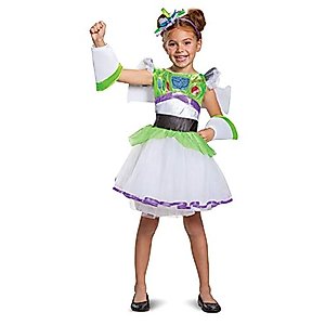 Disguise Buzz Tutu Deluxe Toy Story 4 Child Girls Costume, S (4-6x), White
