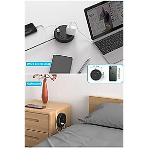 Extension Cord 10 ft, NTONPOWER 3 Widely Spaced Outlets Power Strip with USB Port, Wall Mountable, Flat Plug Extension Cord with USB, Overload Protection for Home, Office, Travel, Dorm Essentials