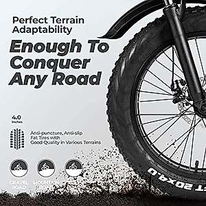 eAhora Upgraded X5 750W Electric Bike for Adults,30MPH Fat Tire Electric Bike with 48V/15AH Removable Battery,20 inch Folding Electric Bike with Shimano 7-Speed, Cruise Control