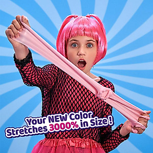 Oosh Slime Cotton Candy Color Mix Surprise by ZURU (Pink Handle Purple Slime) Scented, Fluffy, Soft, Stretchy, Stress Relief, Party Favors, Non-Stick, Purple Lolipop and Pink Handle