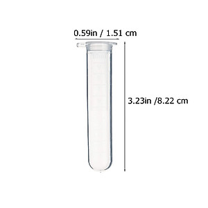 25Pcs 10ml Microcentrifuge Tube with Snap Cap, Clear Plastic Centrifuge Tubes Small Sample Bottle Mirco Test Tubes for Sample Storage Container