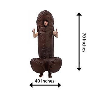 Vrogadso Funny Costume, Funny Costume Costumes Inflatable-Coffee Color