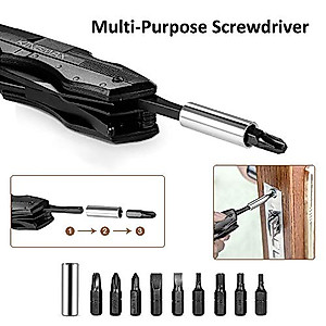 KINGMAX Pocket Knife,Multitool Tactical Knife with Blade,Saw, Plier, Screwdriver, Bottle Opener,Folding Knife Built with Full Stainless Steel,Perfect Tool for Men,Camping,Emergency,Outdoor,Daily Use.