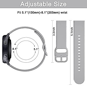 Wanme Bands Compatible with Amazfit GTS 4 / GTS 4 Mini / GTS 3 / GTS 2 / GTS 2e / GTS 2 mini / GTS Band Women Men, 20mm Adjustable Sport Strap Replacement Band for Amazfit Bip 3 / Bip 3 Pro / Bip U Pro / Bip / Bip Lite / Bip S / Bip S lite / Bip U Smart W