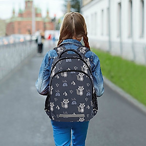 Cute Raccoon Kids Backpack for Boys Space Animal Unicorn Backpacks Preschool Toddler BookBags Kindergarten Elemetary School Bags