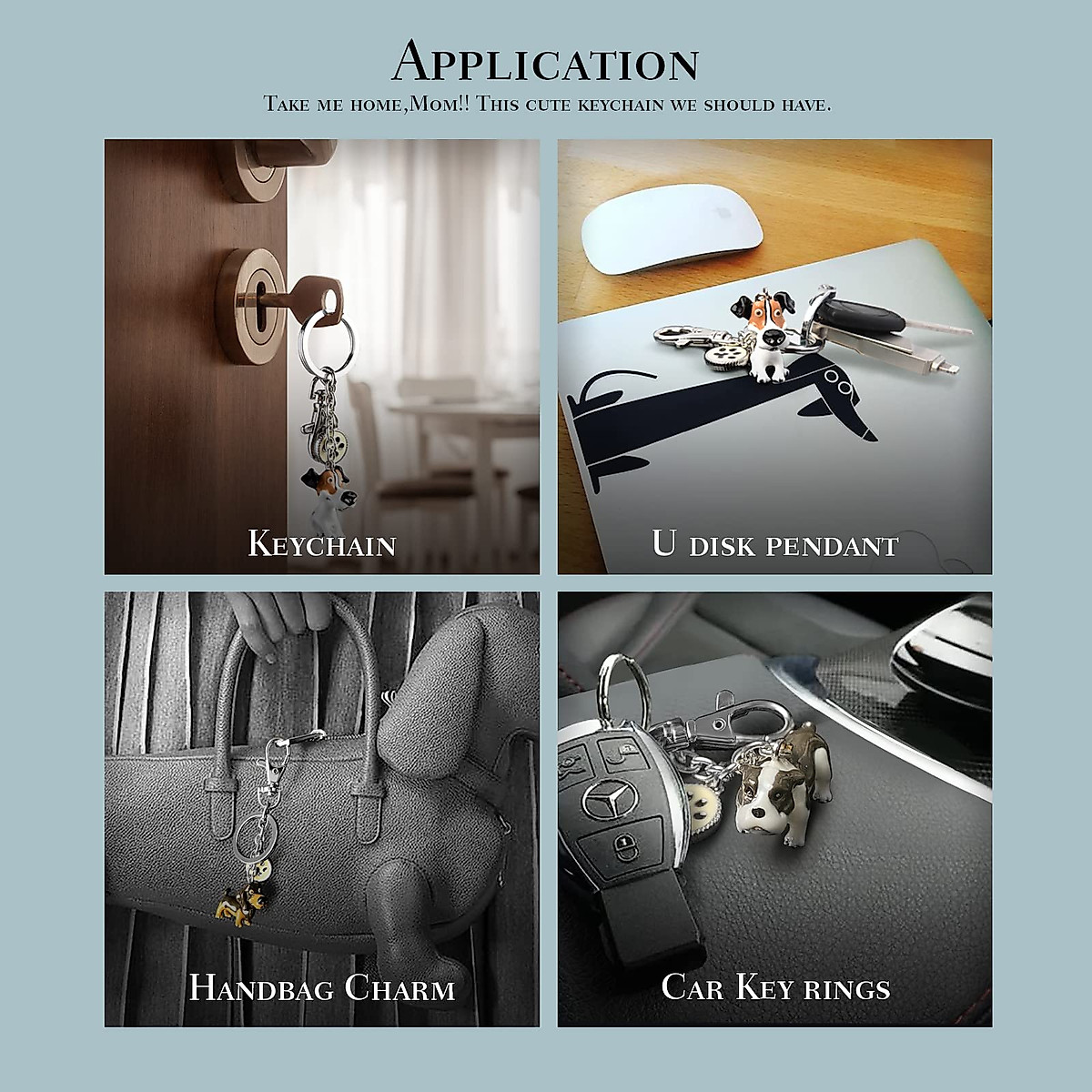 DOR QUEEN Dazzling Enamel Dog Keychain - Yellow Labrador Retriever,D Mini Handcrafted Metallic Charm,Perfect for Families & Kids Adults!