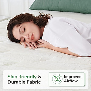 Novilla King Size Mattress 10 Inch Hybrid Mattress with Memory Foam & Pocketed Coil for Durable Support & Motion Isolation Medium Firm Mattress King Size in a Box Amenity