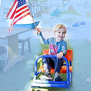 PLATPORTS Rocking Seesaw for Kids - Teeter Totter Kids Outdoor - Toddler See Saw - Playground Outdoor Equipment - Age 3 4 5