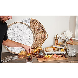 Mud Pie Wooden Charcuterie Serving Board and Spreader Set, Brown, Rectangle