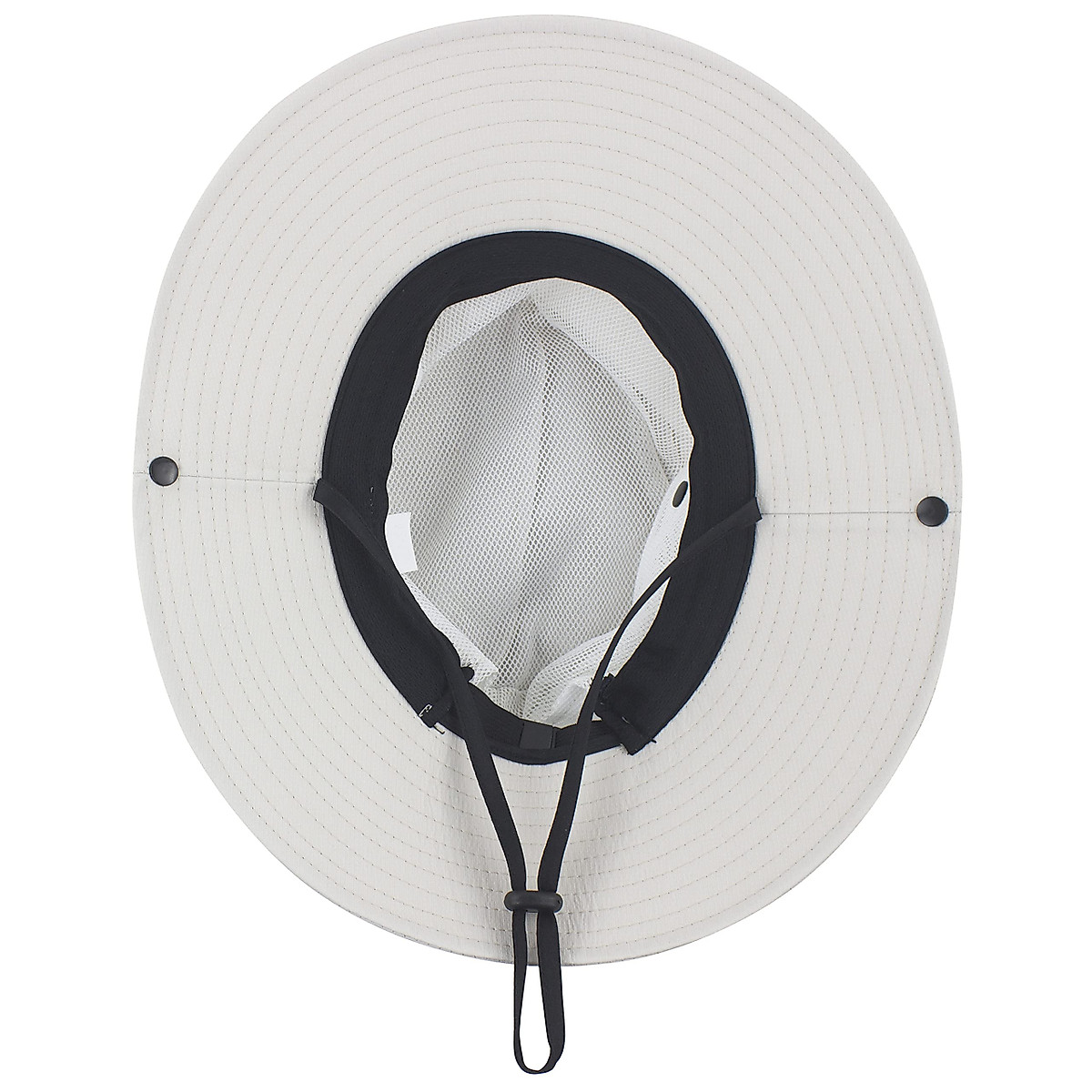 Womens Summer Sun Hat Outdoor UV Protection Foldable Wide Brim Bucket Ponytail Hats Beach Safari Fishing Cap Pure Beige