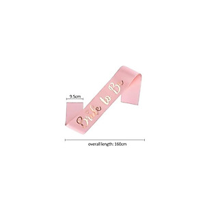 VMila Bachelorette Party Veil - Perfectly Designed for Bride to Be with Stylish Bride to Be Sash, Bridal Shower Tiara, Bridal Sash - Ideal Bride Sash for Bachelorette Party (Rose Gold White)