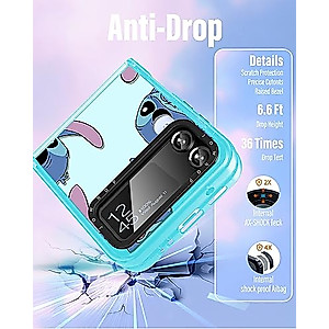 Jowhep for Z Flip 4 Case Girly Cute Cartoon Character Pattern Design for Girls Kids Boys Teens Women Cover Fun Kawaii Cool Clear Soft TPU Cases for Samsung Galaxy Z Flip 4 6.7", Black Stit