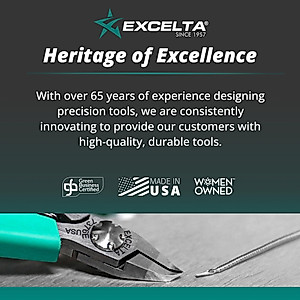 Excelta Wafer Tweezers for 4" Wafers, 5" Fingered Paddle with Guide Pin, Anti-Magnetic Stainless Steel, Features Serrated Handles for Better Control, Intermediate
