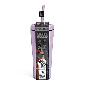 Hydragear Breaker Stainless Steel Tumbler with Tritan Lid and Reusable Straw - 24 Oz - Pink Salt