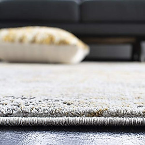 SAFAVIEH Craft Collection 6'7" x 9' Grey/Beige CFT874G Modern Abstract Non-Shedding Living Room Bedroom Dining Home Office Area Rug