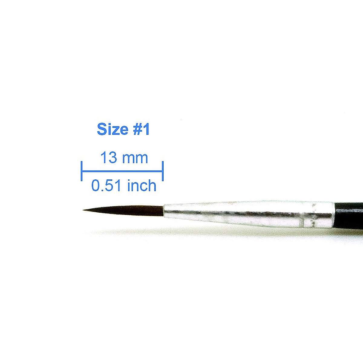 50 Pcs Pack of Synthetic Sable Fine Detail Paint Brushes Set for Miniature, Scale Model, Art Painting in Acrylic, Oil, Watercolor - Pointed Round (Size #1 (Large))