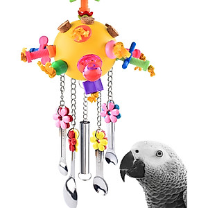 KATUMO Bird Toys Pull Spoons Colorful Acrylic Stick Toys Parrot Chew Toy for Amazon Parrot, African Grey, Conure, Caique, Quaker, Small Cockatoo, Mini Macaw, Eclectus and Similar Birds