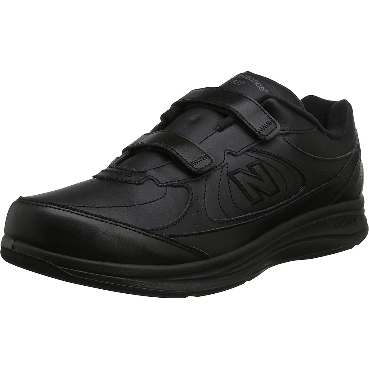 New Balance Men's 577 V1 Hook and Loop Shoe, Black, 10.5 X-Wide