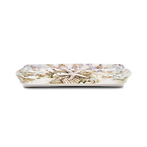 Pimpernel Beach Prize Collection Sandwich Tray | Serving Platter | Crudité and Appetizer Tray for Indoor and Outdoor use | Made of Melamine | Measures 15.1" x 6.5" | Dishwasher Safe