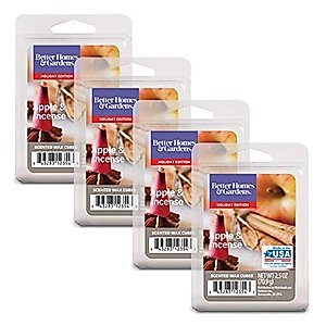 Apple & Incense Scented Wax Melts, Better Homes & Gardens, 2.5 oz (4-Pack)