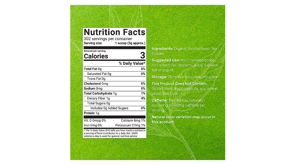 Organic Matcha Green Tea Powder | Zero Sugar & Keto Friendly