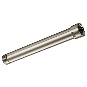 G-Promise 7 Inches Shower Head Extension Arm, Shower Arm Extension, Shower Head Extender, Lower Shower Head, All Solid Brass Construction (Brushed Nickel)