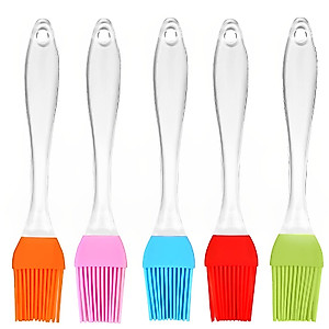 Silicone Pastry Brush 5 Pack Basting Brush Heat Resistant Kitchen Food Brushes for Cooking Basting BBQ Baking