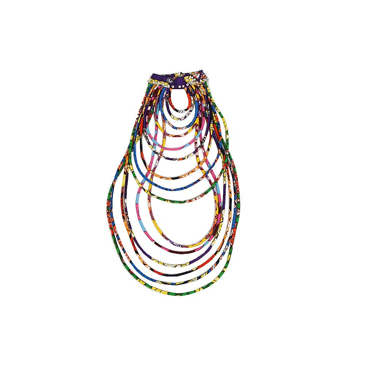 AFRICSTYLE African Necklaces for Women Jewelry Ladies Necklace Ankara Fabric Necklace (Multicolor)