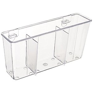 Cutlery Holder (Clear) (4.5"H x 7.75"W x 2.25"D)