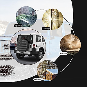 gunhunt 1 PC American Flag Pattern Tire Cover, 16" Car PVC Spare Tire Cover, Spare Tire Waterproof Protective Cover, Applicable to Most Cars, Trucks, SUVs, Trailers (Black)