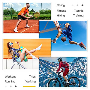 Felicigeely Athletic Socks Cushion Running Socks Performance Breathable Crew Socks Outdoor Sports Socks for Men Women 6Pairs