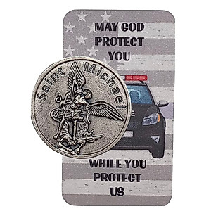 Saint Michael Police Token Set with Officers Holy Prayer Card