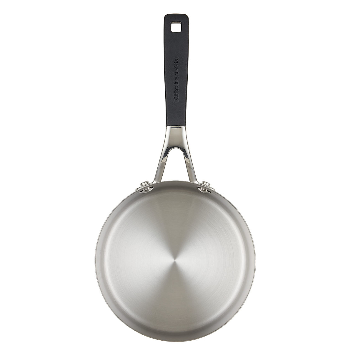 KitchenAid Saucepan with Pour Spouts, 1 Quart, Brushed Stainless Steel