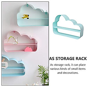 IMIKEYA Metal Shelves Green Cloud Shelf Wall Storage Shelves Metal Floating Shelves Wall Mounted for Kids Bedroom Living Room Bathroom Kitchen Wall Storage Shelf Home Decor