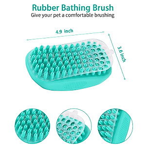 WOPQAEM Dog Brush Kit for Grooming Short & Long Haired Dogs & Cats, 5 in 1 Pet Grooming Set for Small Animals, 5 PCS Puppy Self-Cleaning Slicker Brush and Pet Comb for Shedding Medium & Large Dogs